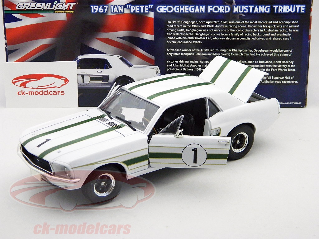 Greenlight 1:18 Ford Mustang #1 Race Version 1967 Ian Geoghegan 50826 ...