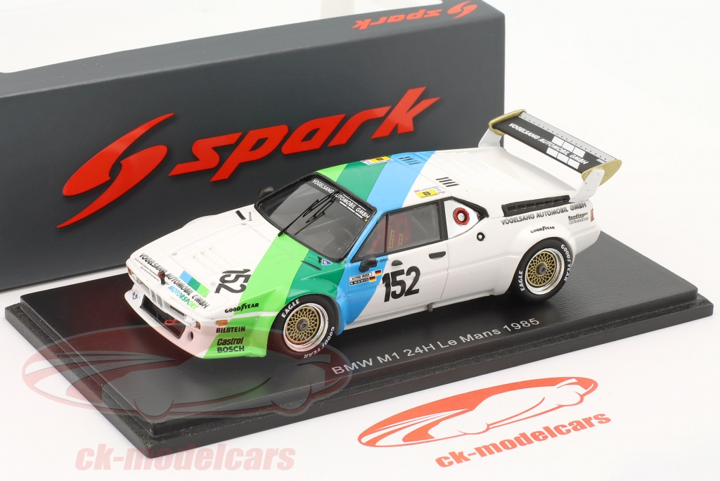 Spark 1:43 BMW M1 #152 24h LeMans 1985 Grohs, Heger, König S6411 模型 汽车 ...