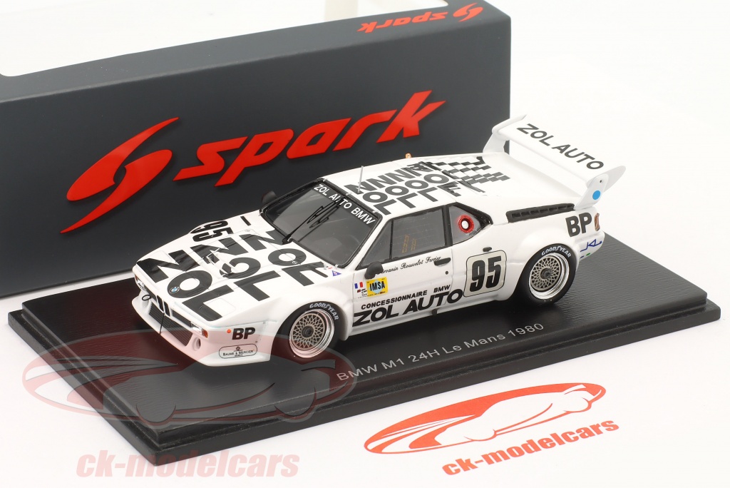 Spark 1:43 BMW M1 #95 24h LeMans 1980 Sérvanin, Ferrier, Rousselot ...