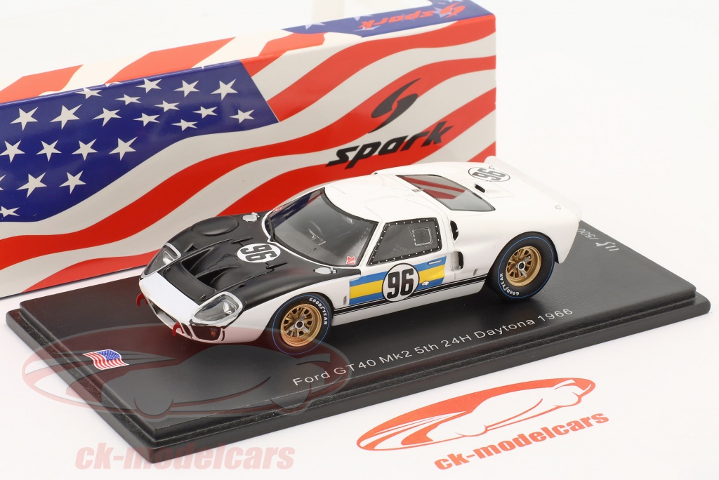Spark 1:43 Ford GT40 MK2 #96 5th 24h Daytona 1966 Shelby American Inc. US257 model car US257 ...