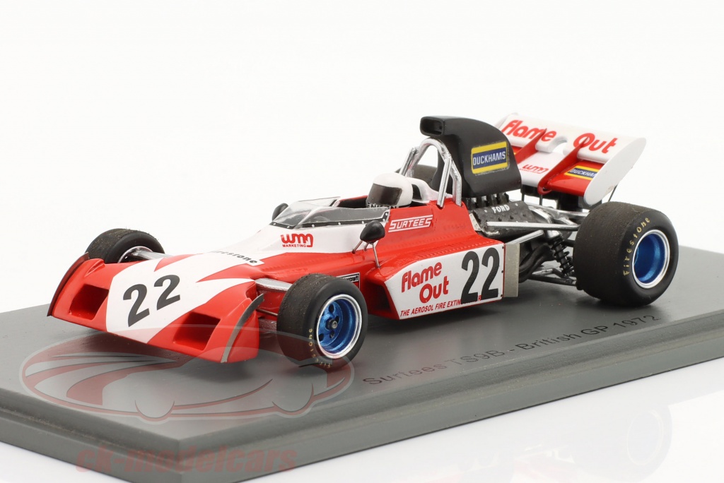 Spark 1:43 Tim Schenken Surtees TS9B #22 イギリス GP 方式 1 1972 S3995 モデル 車 ...