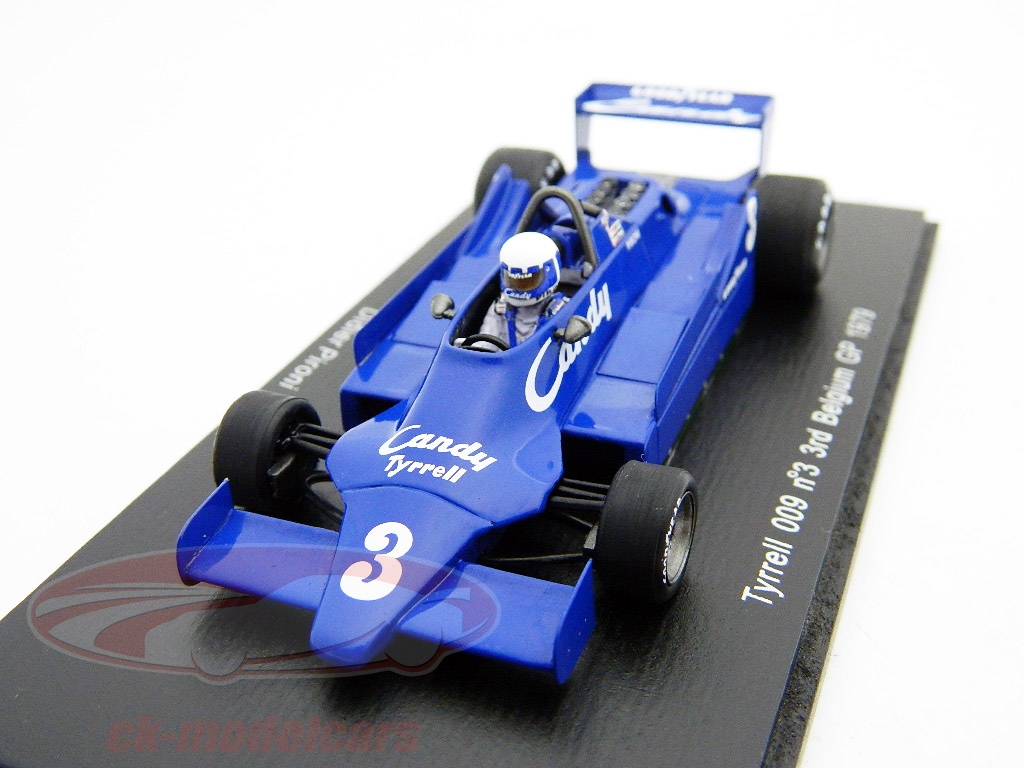 Spark 1:43 D. Pironi Tyrrell 009 #3 3rd Belgium GP formula one 1979 S1734 model car S1734 ...
