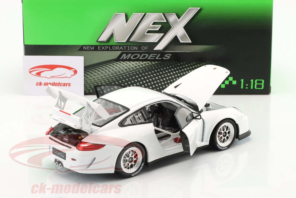 Welly 1:18 Porsche 911 (997 II) GT3 Cup Plain Body Baujahr 2009 weiß 18033 Modellauto 18033 ...