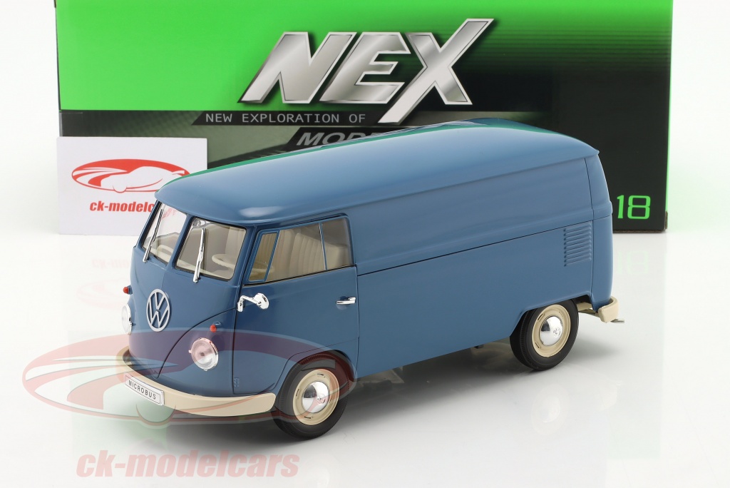 Welly 1:18 Volkswagen VW T1 Bus anno 1963 blu 18053bl modello auto ...