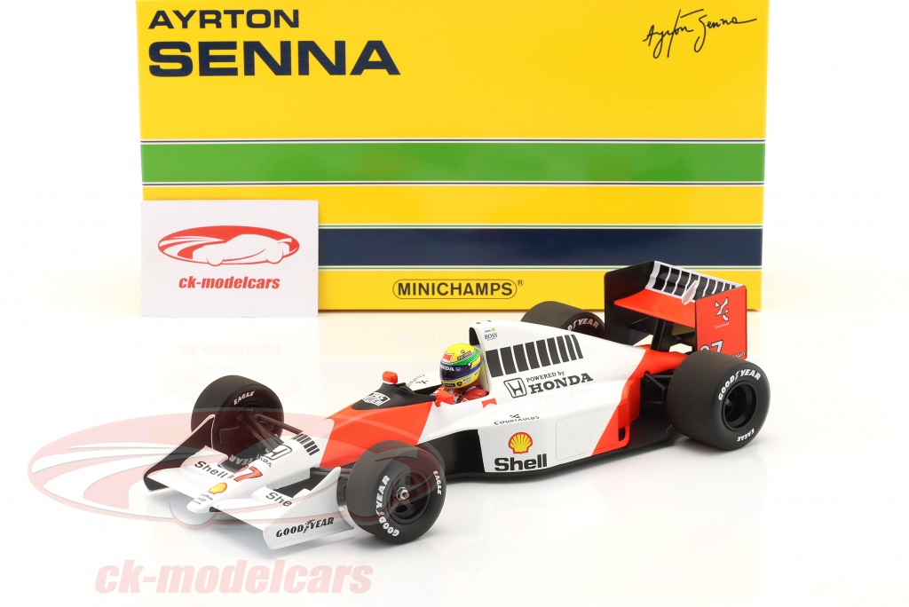 Minichamps 1:18 Ayrton Senna McLaren MP4/5B #27 formel 1 Verdensmester ...