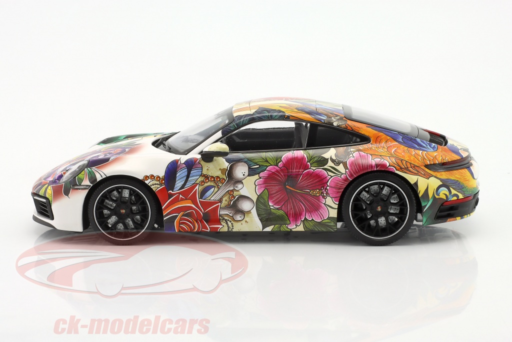 Minichamps 1:18 Porsche 911 (992) Carrera 4S year 2019 Flowers design ...