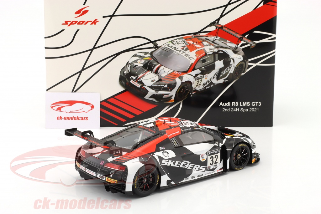 Spark 1:18 Audi R8 LMS GT3 #32 2nd 24h Spa 2021 Vanthoor, van der Linde, Weerts 18SB031 model ...