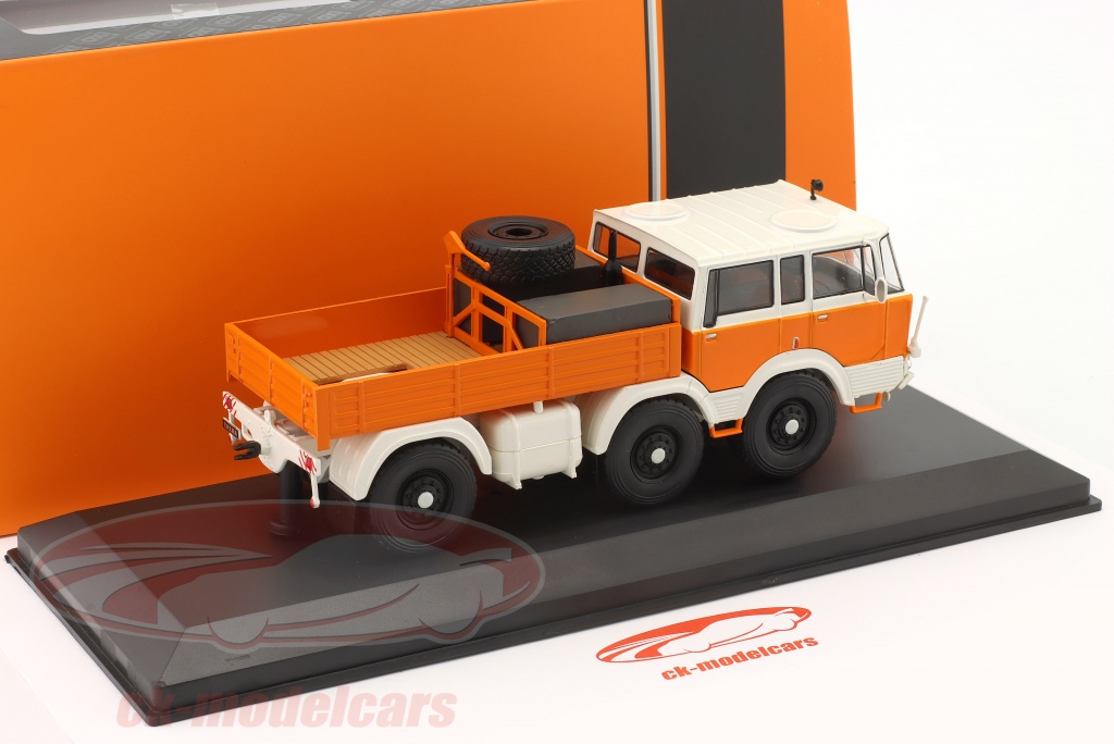 Ixo 1:43 Tatra 813 6x6 year 1968 orange / white TRU039.22 model car ...