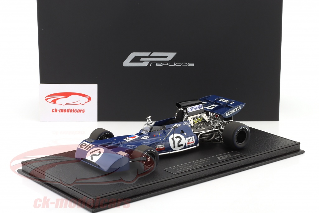 GP Replicas 1:18 J. Stewart Tyrrell 003 #12 Winner British GP formula 1 World Champion 1971 ...