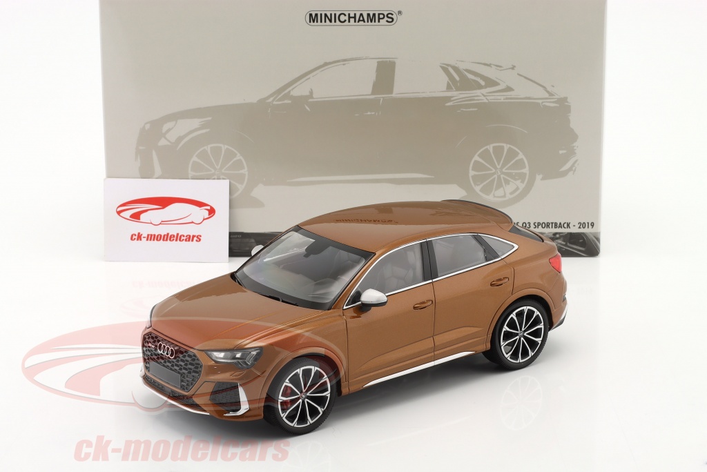 Minichamps 1:18 Audi RS Q3 Sportback Année de construction 2019 brun métallique 155018104 modèle ...