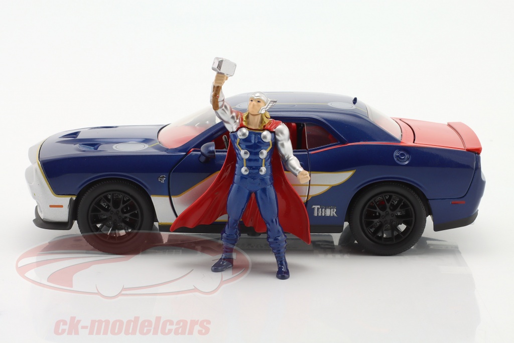 Jadatoys 1:24 Dodge Challenger SRT Hellcat Movie: Thor with figure Thor ...