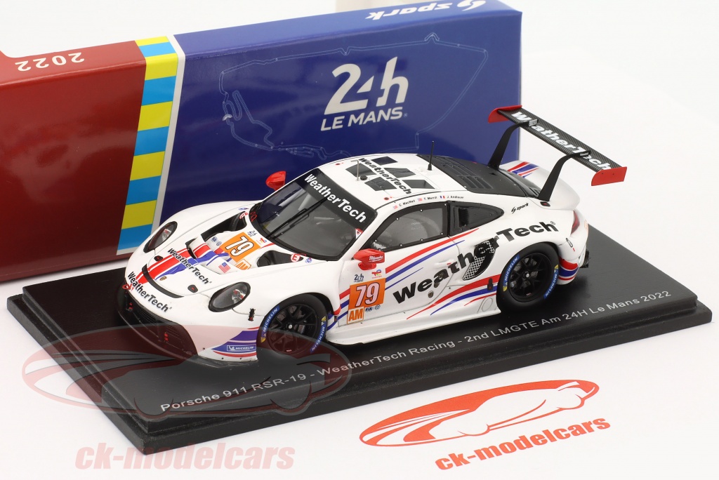 Spark 1:43 Porsche 911 RSR-19 #79 24h LeMans 2022 WeatherTech Racing S8651 Modellauto S8651 ...