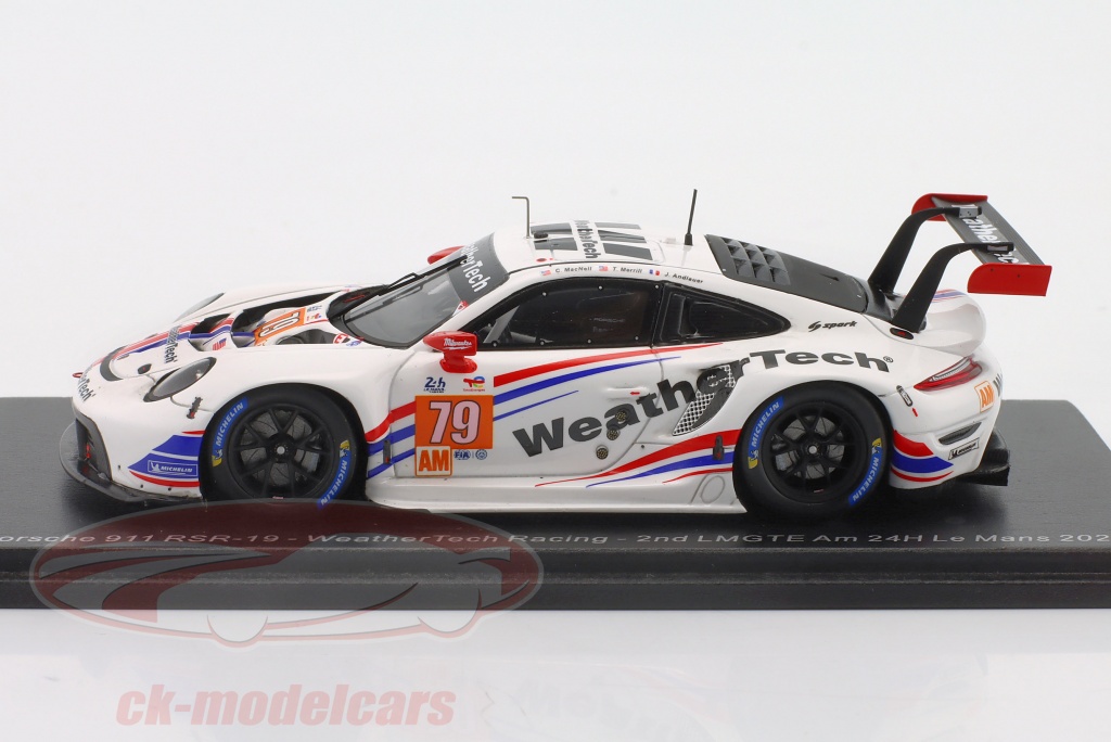 Spark 1:43 Porsche 911 RSR-19 #79 24h LeMans 2022 WeatherTech Racing S8651 Modellauto S8651 ...