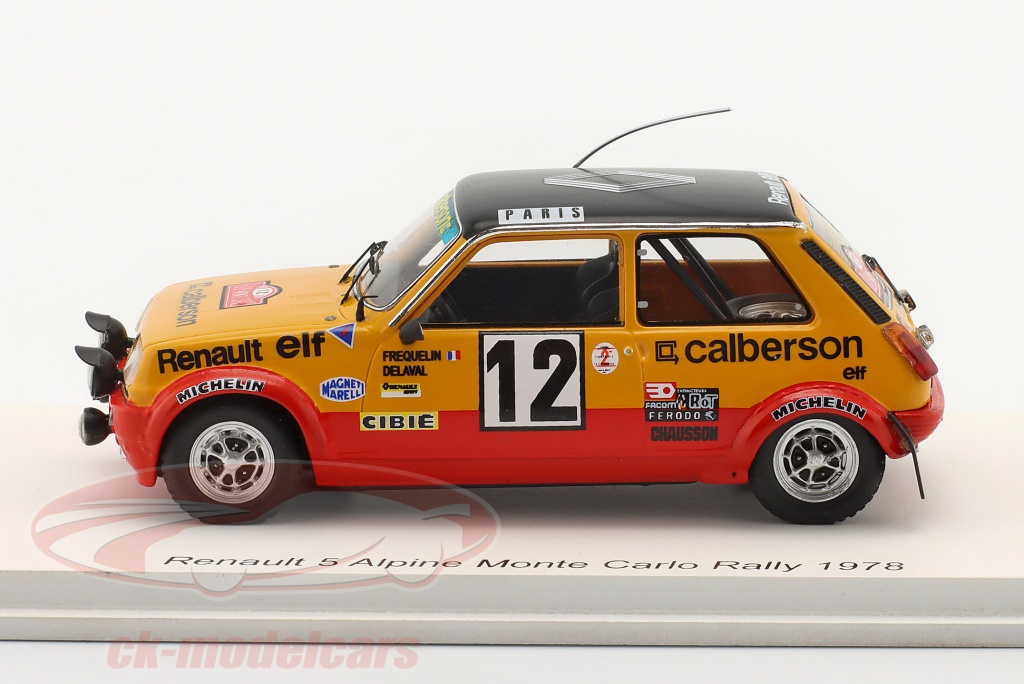 Spark 1:43 Renault 5 Alpine #12 3º corrida Monte Carlo 1978 Frequelin ...