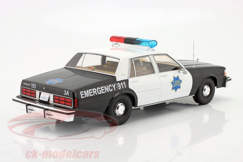Modelcar Group 1:18 Chevrolet Caprice politie san Francisco zwart / Wit ...