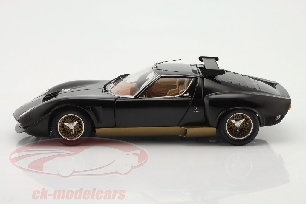 Kyosho 1:18 Lamborghini Miura SVR Baujahr 1970 schwarz / gold 08319BKG Modellauto 08319BKG ...