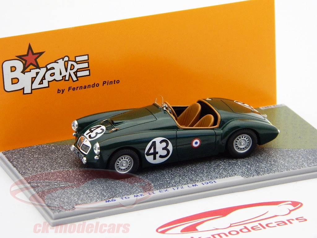 Spark 1:43 MG TD MK II EX 172 #43 LeMans 1951 Bizarre BZ376 Modellauto ...