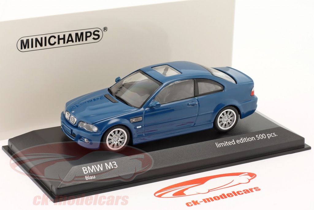 Minichamps 1:43 BMW M3 Coupé (E46) Bouwjaar 2001 laguna seca blauw 943020024 model auto ...