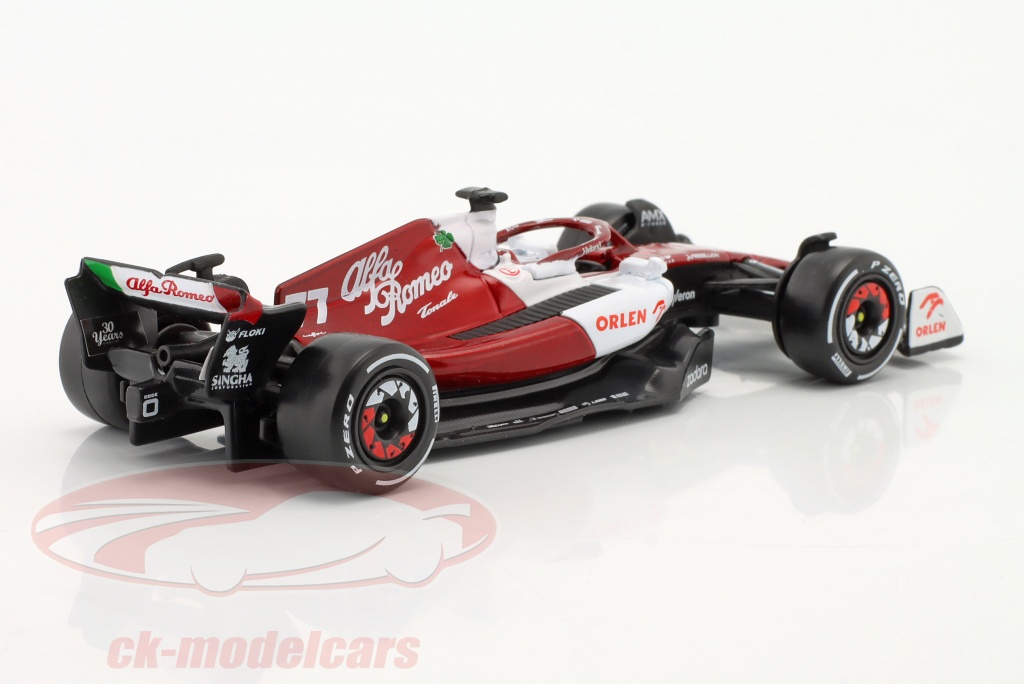 Bburago 1:43 Valtteri Bottas Alfa Romeo C42 #77 6th Bahrain GP formula ...