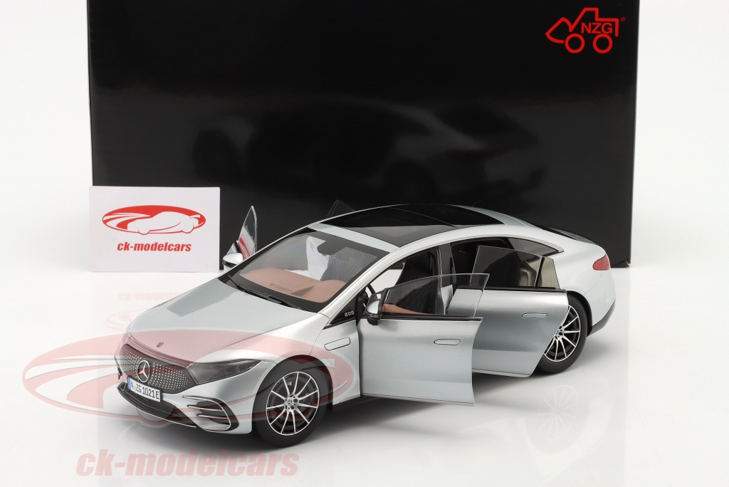 NZG 1:18 Mercedes-Benz EQS 建設年 2021 ハイテクシルバー 1021/55 モデル 車 1021/55 ...