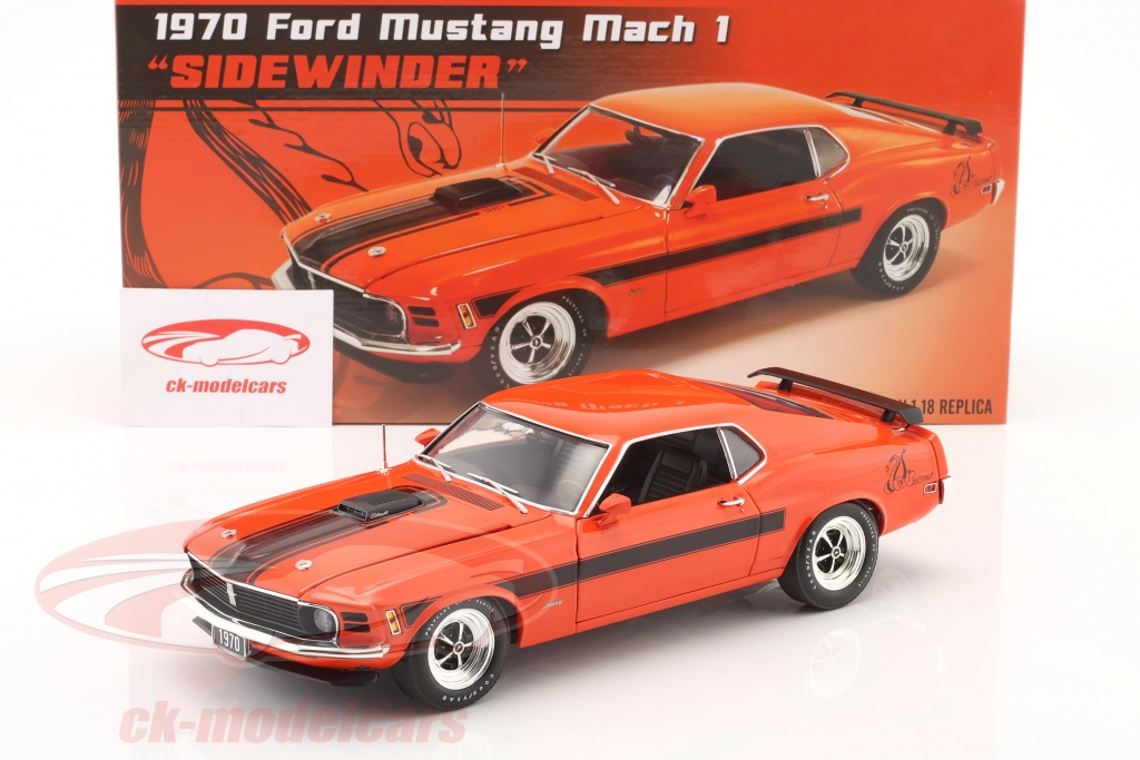 GMP 1:18 Ford Mustang Mach 1 Sidewinder 建设年份 1970 红色的 A1801861 模型 汽车 ...