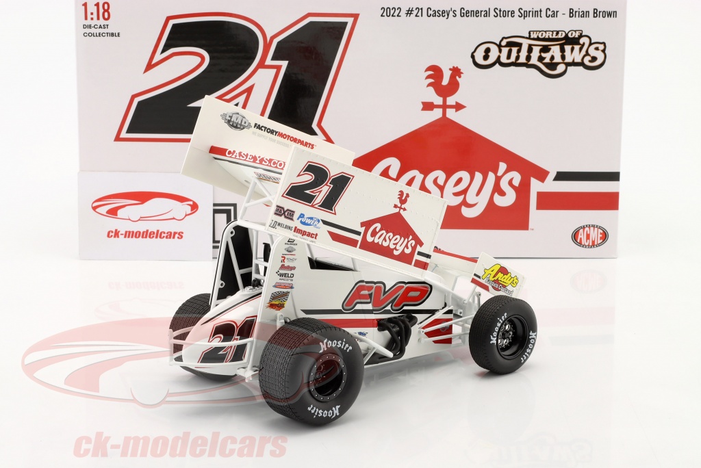 GMP 1:18 Casey's General Store Sprint Car 2022 #21 Brian Brown A1822009 ...
