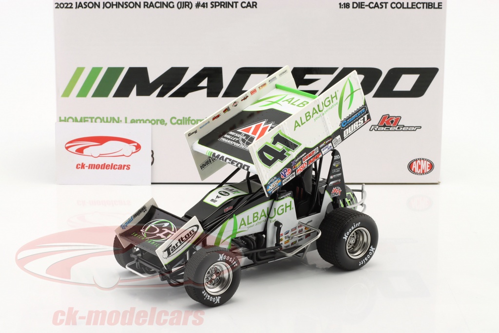 GMP 1:18 Jason Johnson Racing Sprint Car 2022 #41 A1822011 model car ...