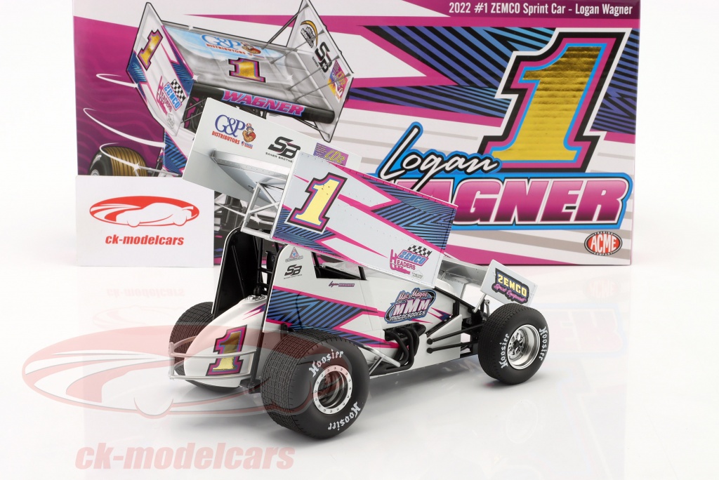 GMP 1:18 ZEMCO Sprint Car 2022 #1 Logan Wagner A1822017 模型 汽车 A1822017