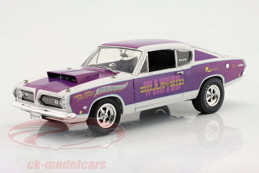 GMP 1:18 Plymouth Barracuda Billy the Kid Construction year 1968 purple ...