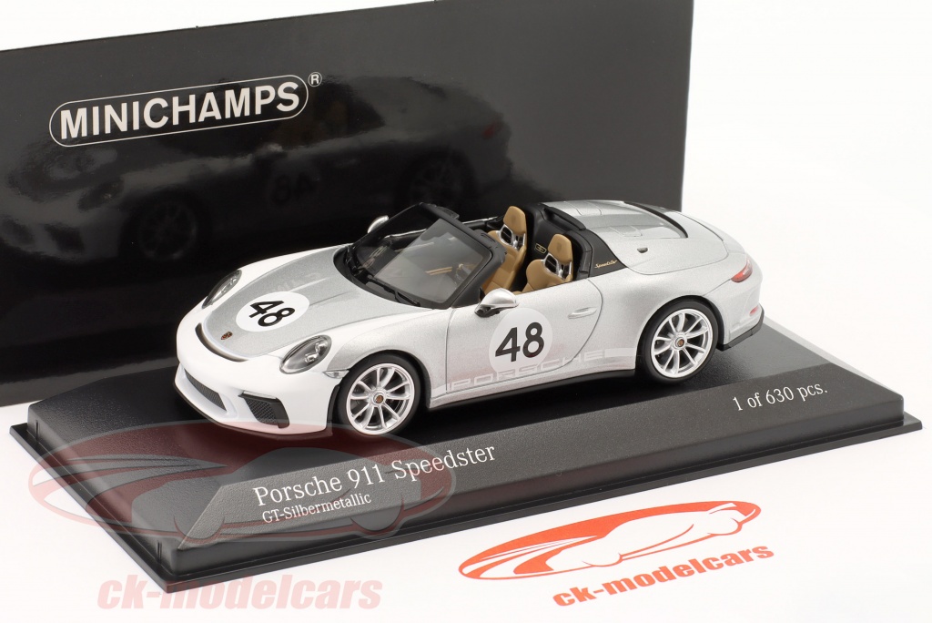 Minichamps 1:43 Porsche 911 Speedster #48 Heritage Paket 2019 silber ...