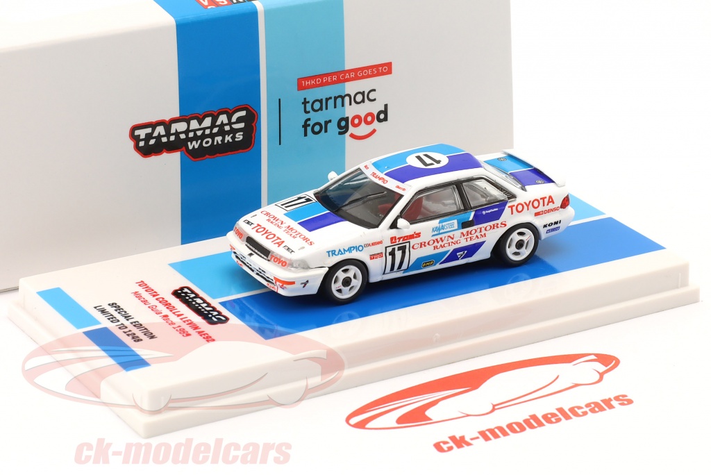 Tarmac Works 1:64 Toyota Corolla Levin AE92 #17 Macau Guia Race 1989 K ...