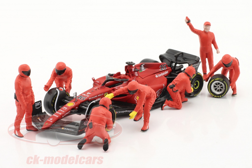 American Diorama 1:43 formula 1 Pit Crew figure set #3 team Red AD38388 ...