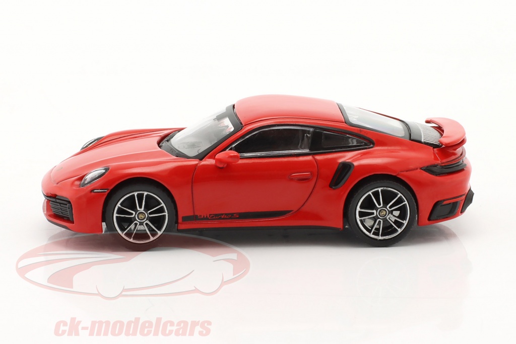 True Scale 1:64 Porsche 911 (992) Turbo S guards red MGT00423L model ...