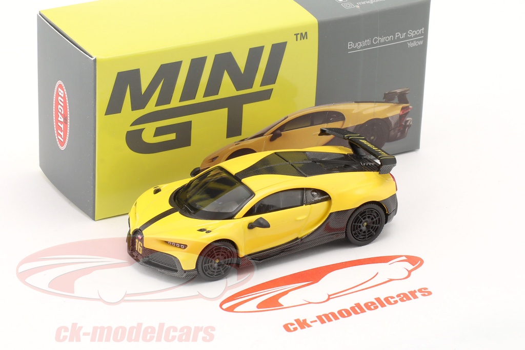 True Scale 1:64 Bugatti Chiron Pur Sport LHD amarelo MGT00428L modelo ...
