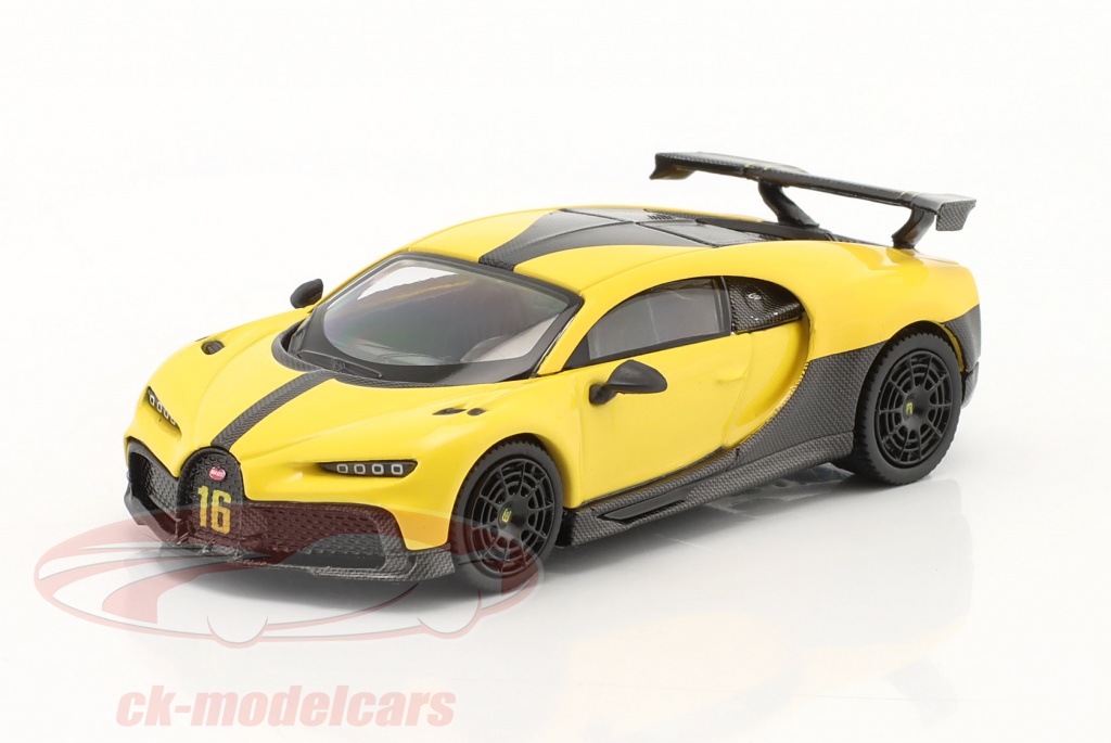 True Scale 1:64 Bugatti Chiron Pur Sport LHD amarelo MGT00428L modelo ...