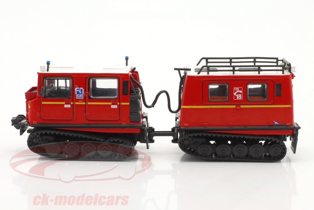 Altaya 1:43 Hägglunds BV206 fire department tracked vehicle red ...