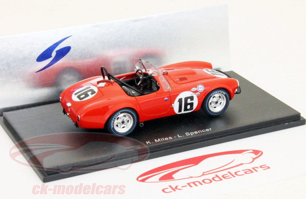Spark 1:43 AC Cobra #16 Miles, Spencer 12h Sebring 1963 S1180 modelo ...