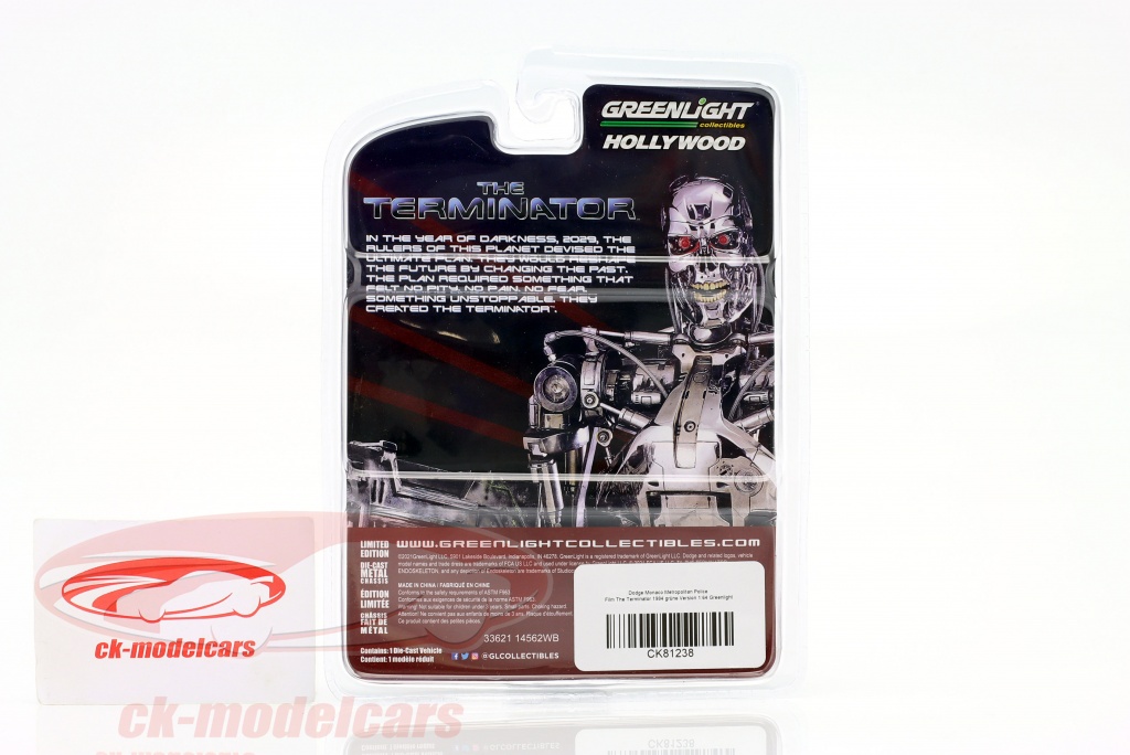 Greenlight 1:64 Dodge Monaco Metropolitan Police Movie The Terminator ...