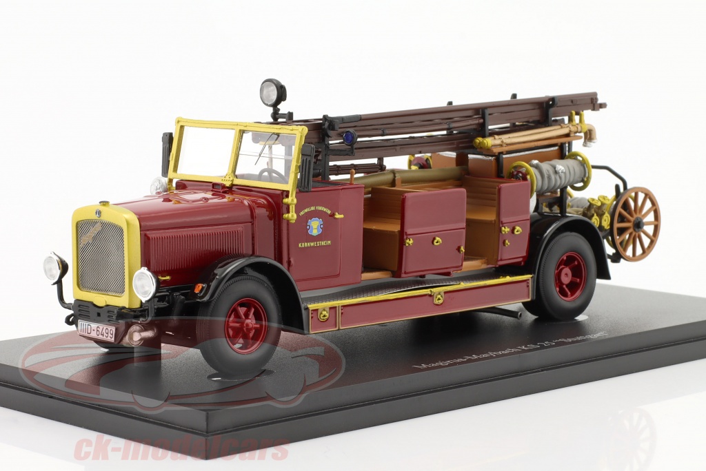 AutoCult 1:43 Magirus-Maybach KS 25 Stuttgart 消防队 Kornwestheim 1929 红色的 ...
