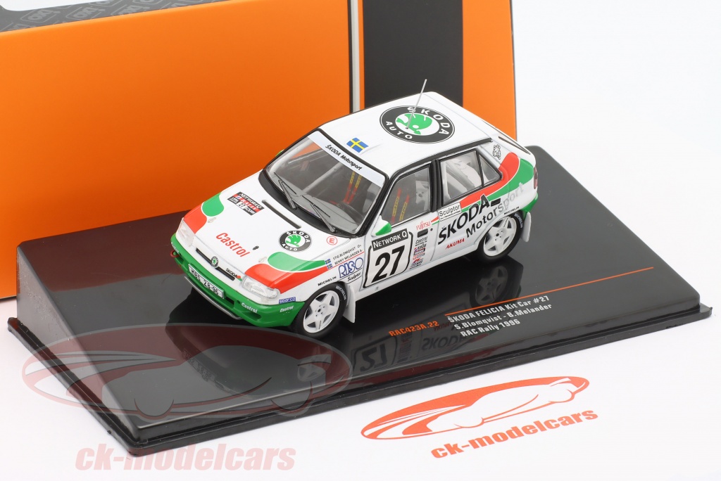 Ixo 1:43 Skoda Felicia Kit Car #27 3e RAC Rallye 1996 Blomqvist ...