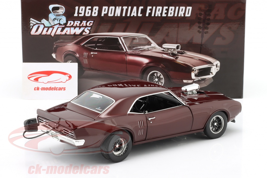 GMP 1:18 Pontiac Firebird Drag Outlaw year 1968 maroon metallic ...