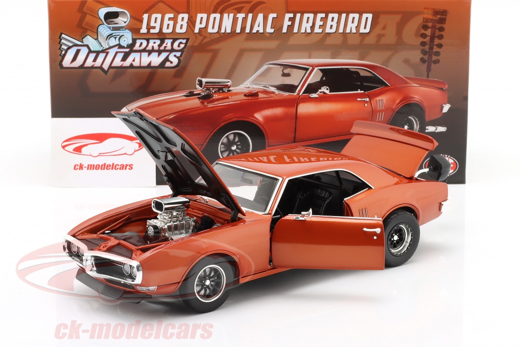 GMP 1:18 Pontiac Firebird Drag Outlaw year 1968 orange metallic ...