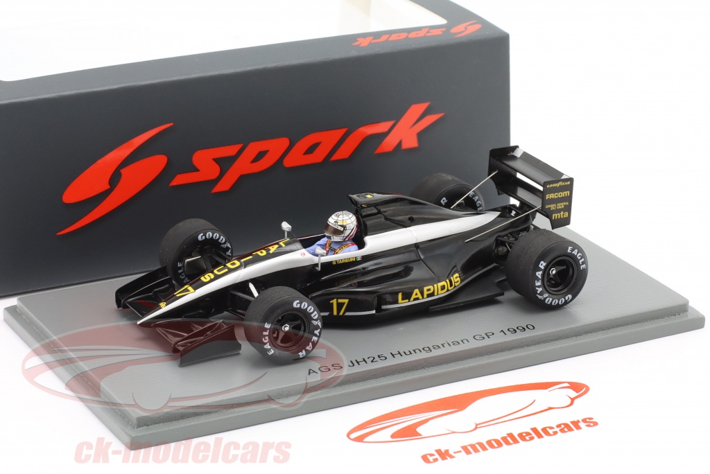 Spark 1:43 Gabriele Tarquini AGS JH25 #17 匈牙利 GP 公式 1 1990 S7222 模型 汽车 ...