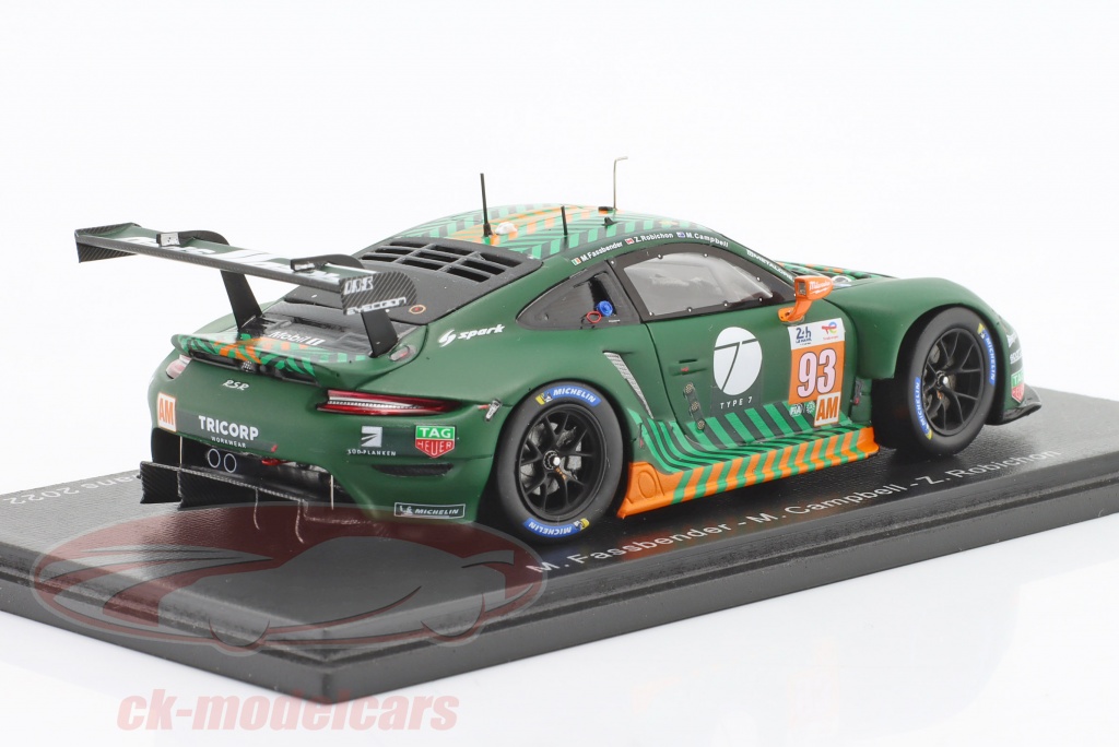Spark 1:43 Porsche 911 RSR-19 #93 24h LeMans 2022 Proton Competition S8654 modelo coche S8654 ...