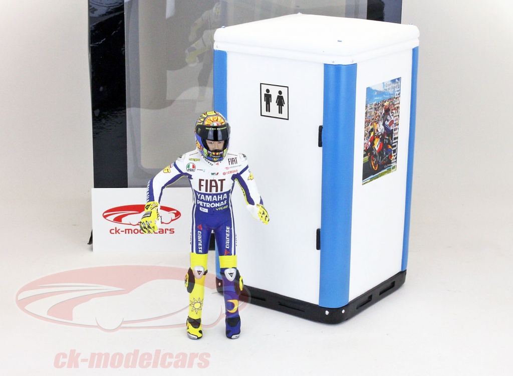 Minichamps 1:12 Valentino Rossi figure avec toilettes mobiles MotoGP ...