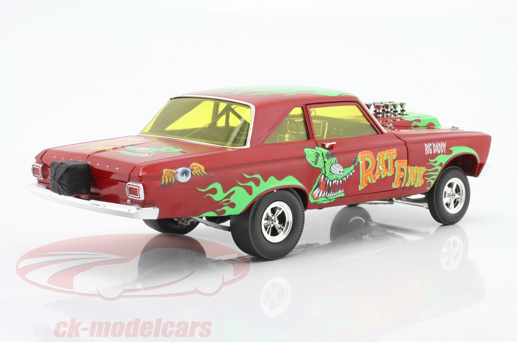 GMP 1:18 Plymouth AWB Rat Fink 建设年份 1965 红色的 / 绿色的 / 黄色的 A1806508 模型 汽车 A1806508