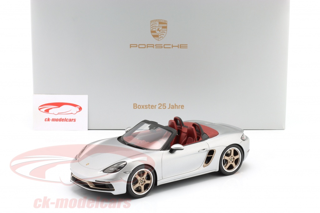 Spark 1:18 Porsche Boxster 25 Years (982) year 2021 GT silver metallic ...