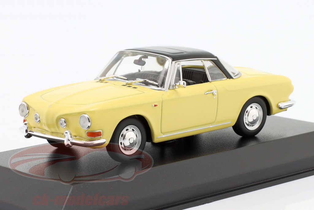 Minichamps 1:43 Volkswagen VW Karmann Ghia 1600 Baujahr 1966 gelb ...