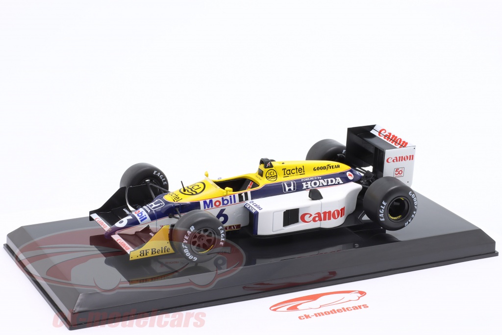 Premium Collectibles 1:24 N. Piquet Williams FW11B #6 formula 1 World Champion 1987 ABFOR007 ...