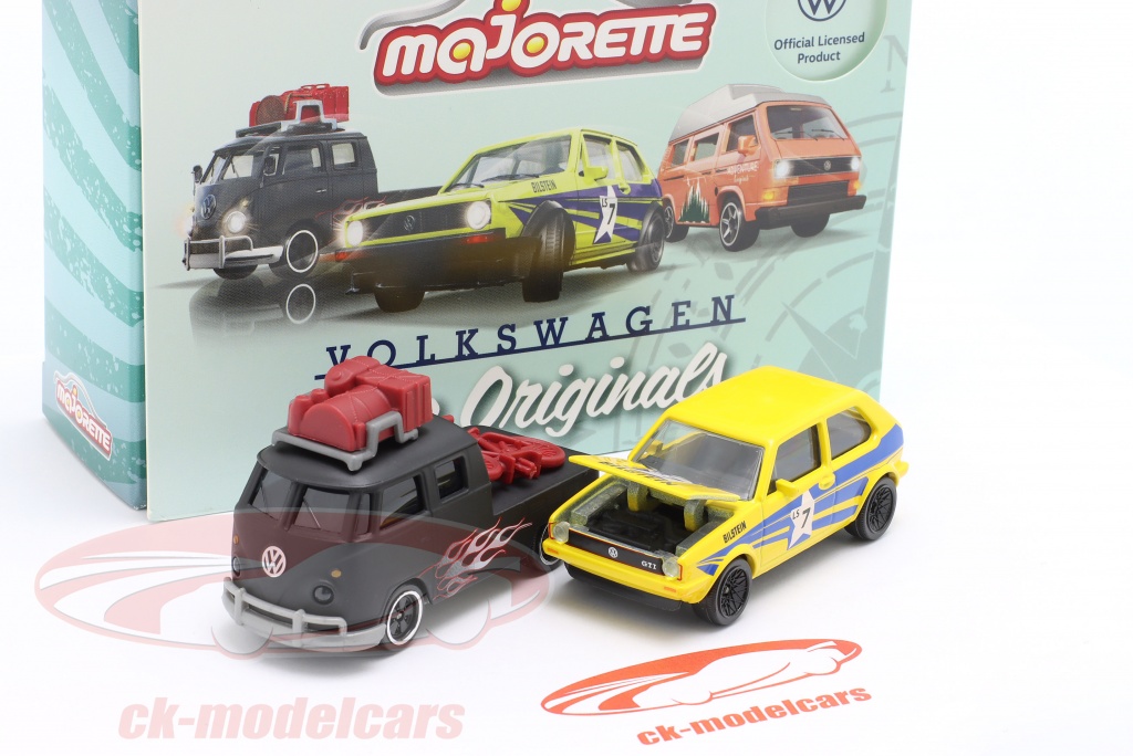 Majorette 1:64 Giftpack Volkswagen VW Originals: VW Golf I VW T1 Pick ...